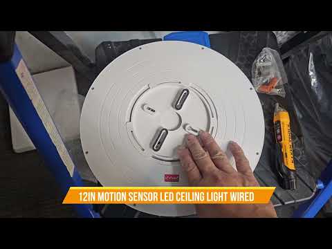 12in Motion Sensor LED Ceiling Light Wired