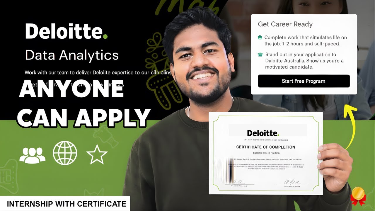 Deloitte data analytics internship 2025 | Data analytics internship 2025 with certificate