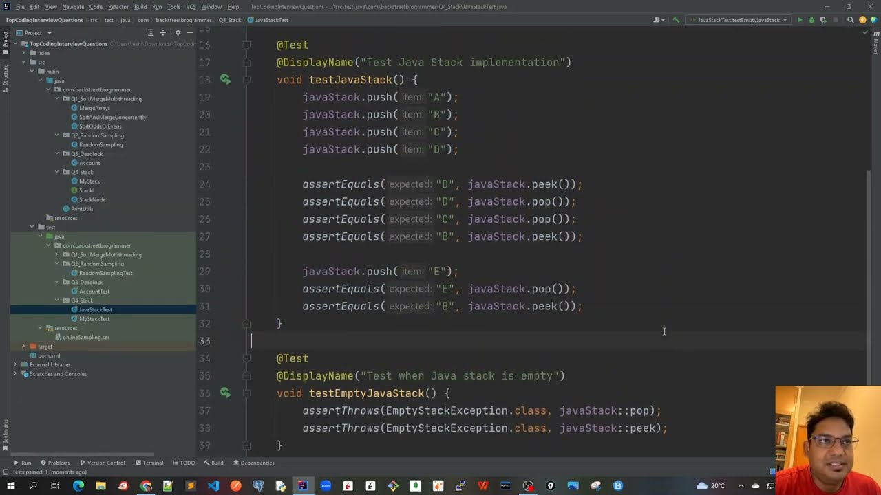 20 - Java Stack Follow Up 1 - SOLUTION - Unit Test Code Demo