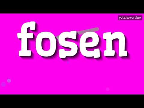 FOSEN - HOW TO PRONOUNCE IT!?
