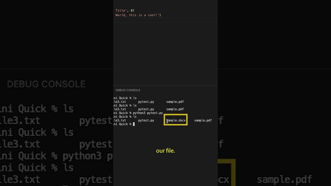 How to Create and Read DocX files with python