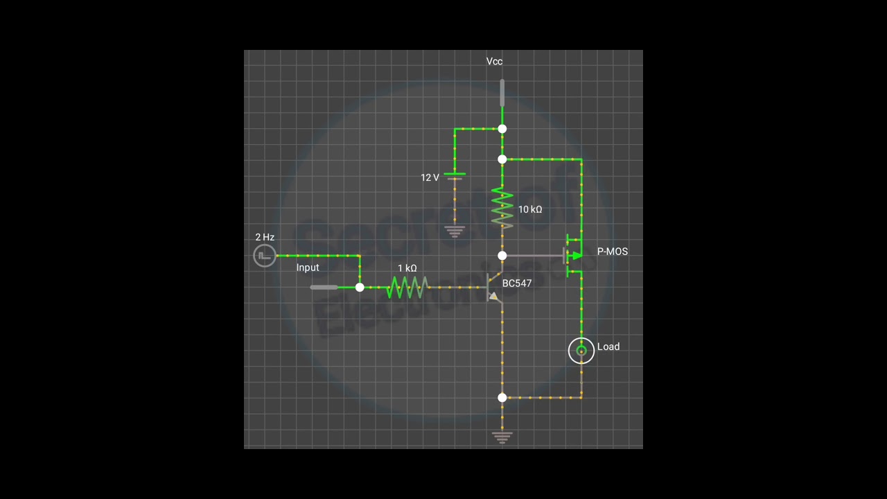 Simple P-Channel MOSFET Driver Circuit Using Transistor
