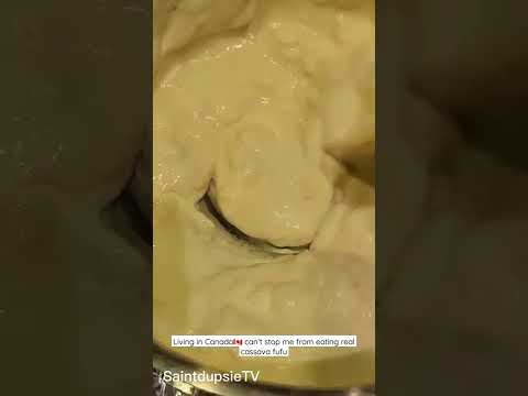 I made cassave FUFU from scratch. Canada can't separate me from the love of fufu ❤️????