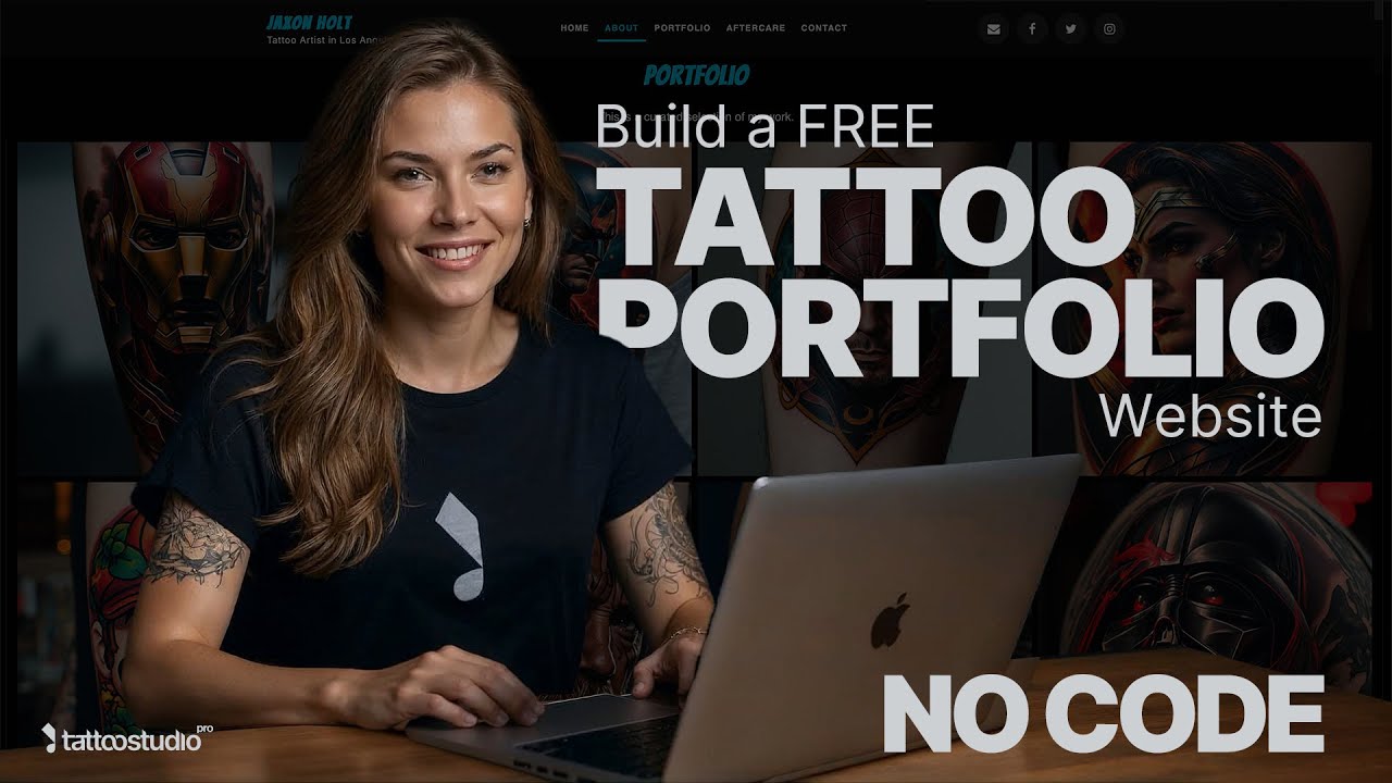 FREE Tattoo Portfolio Website Builder - Create Professional Artist Site in Minutes (No Coding!)