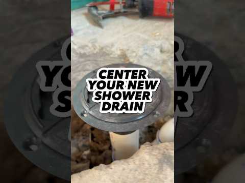 Learn the Basics: Renovating your shower? 🚿 Center your drain properly for the best results! #diy
