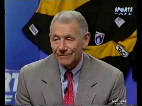 1997 Ian Stewart talking about Tom Hafey. Hafey then talking about the structure of Richmond. AFL