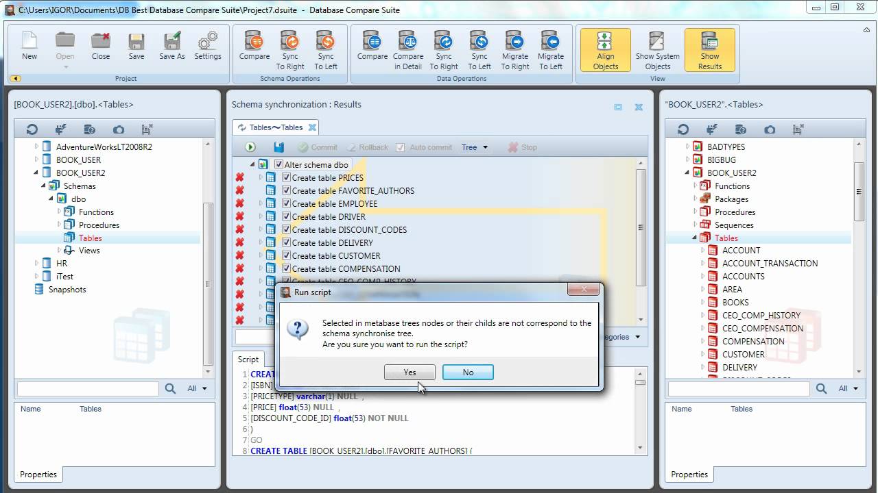 Database Compare Suite