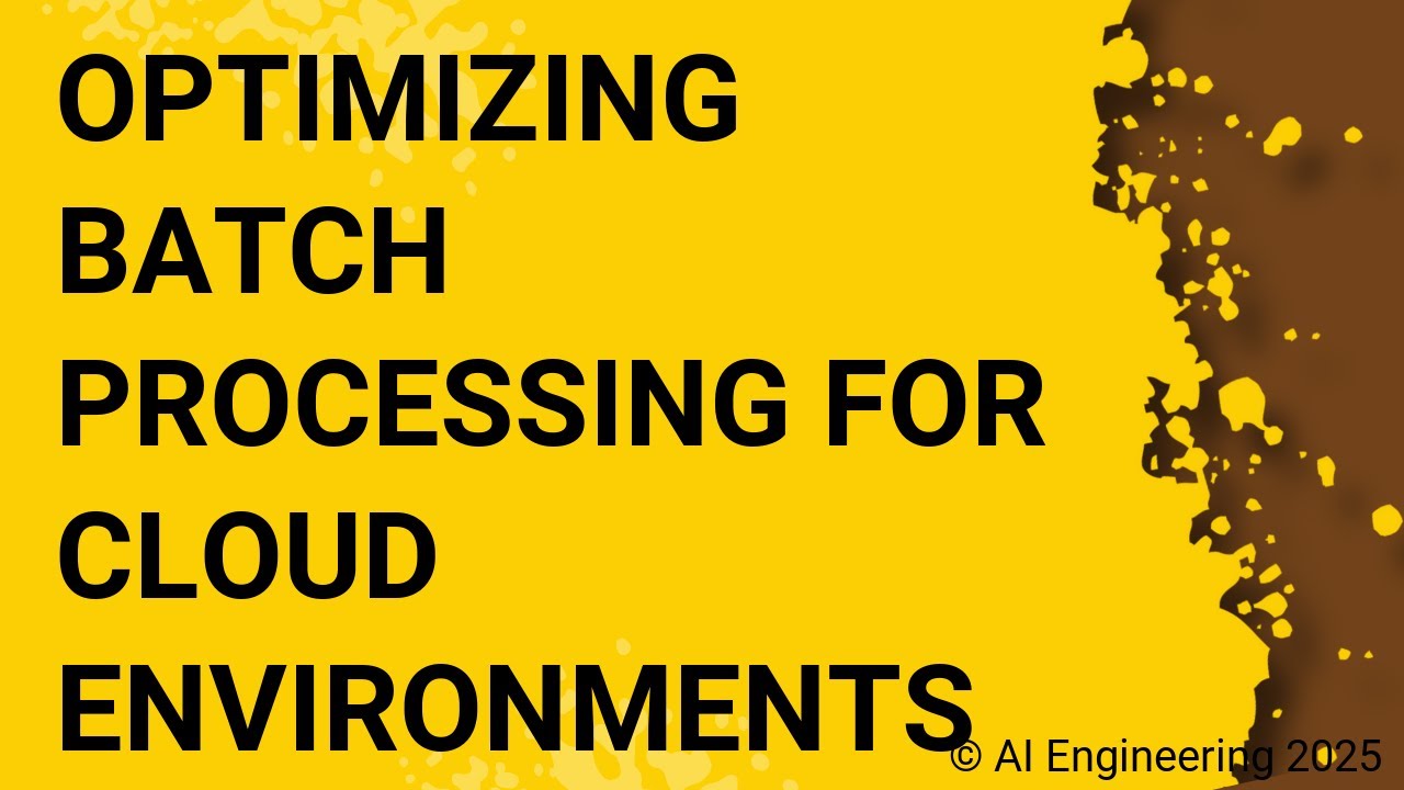 Optimizing Batch Processing for Cloud Environments