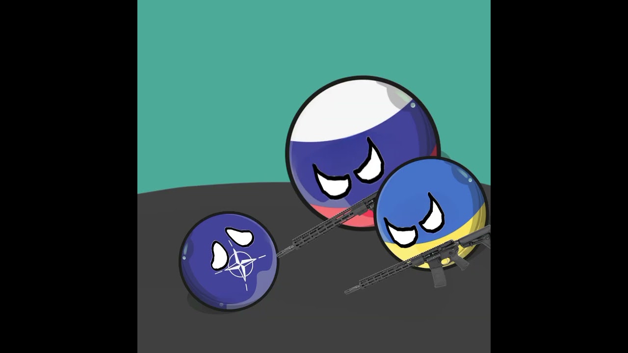 country balls Russia and Ukraina