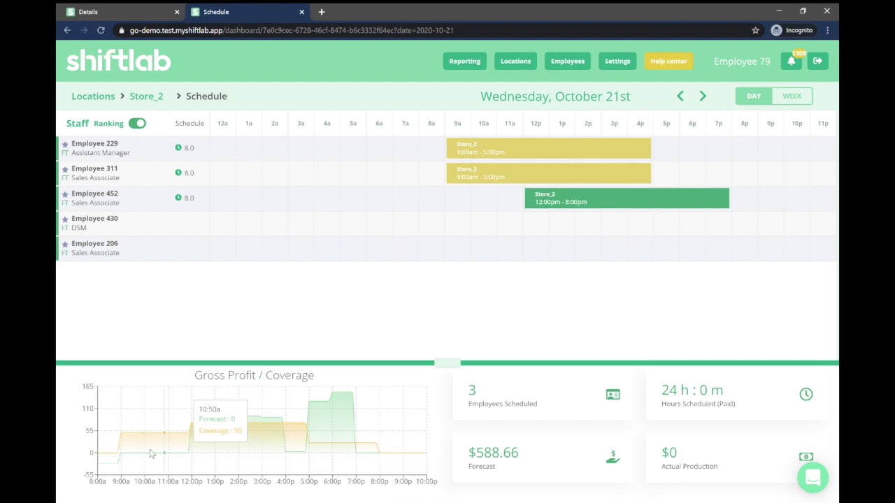 Shiftlab Performance-based Scheduling | Drag and Drop