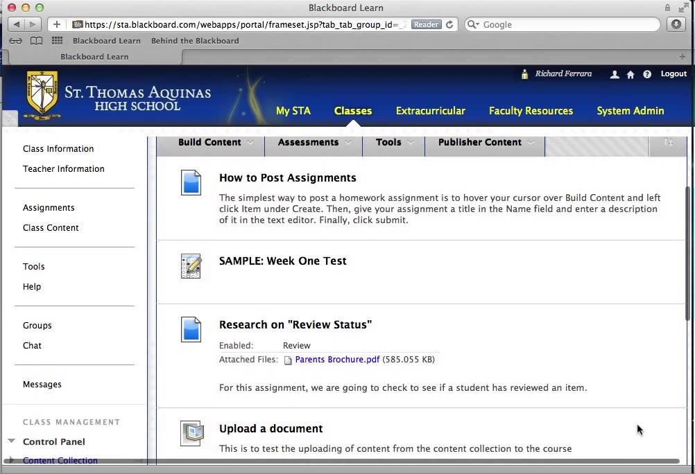 Creating a SafeAssign Assignment in Blackboard