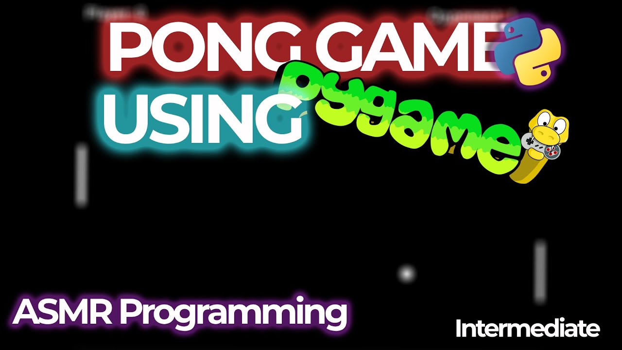 ASMR CODING Python PONG Game (EASY)