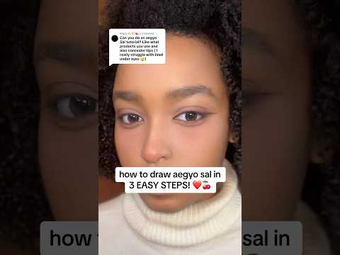 HOW TO DRAW AEGYO SAL IN 3 EASY STEPS β€οΈπ #makeup #shorts #aegyosal #makeuptutorial #douyinmakeup
