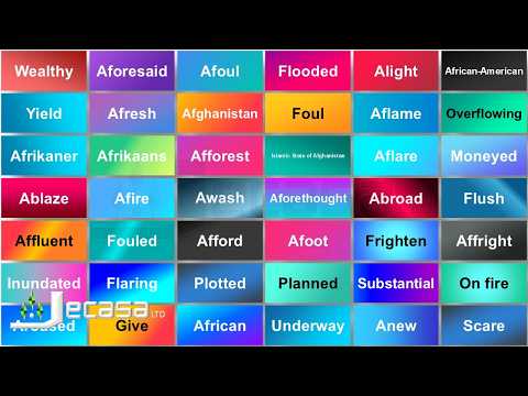 English Vocabulary - Lesson 23 | Afforest, Afoul, Aflare, Affright, Afire, Aforethought | Synonyms