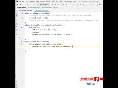 Abstract Class and Abstract Method in Java #advancedjava #abstractmethod #abstractclass #java