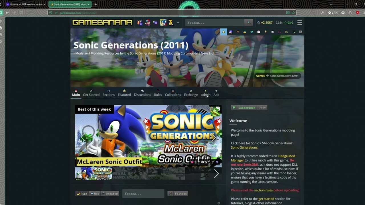 Sonic Generations Modding Tutorial | How to use HedgeModManager 8 to mod SXSG, SG, and Unleashed!