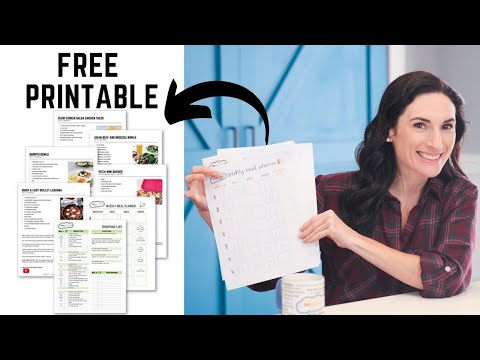 Free Printable Meal Plan | Sample Family Meal Plan