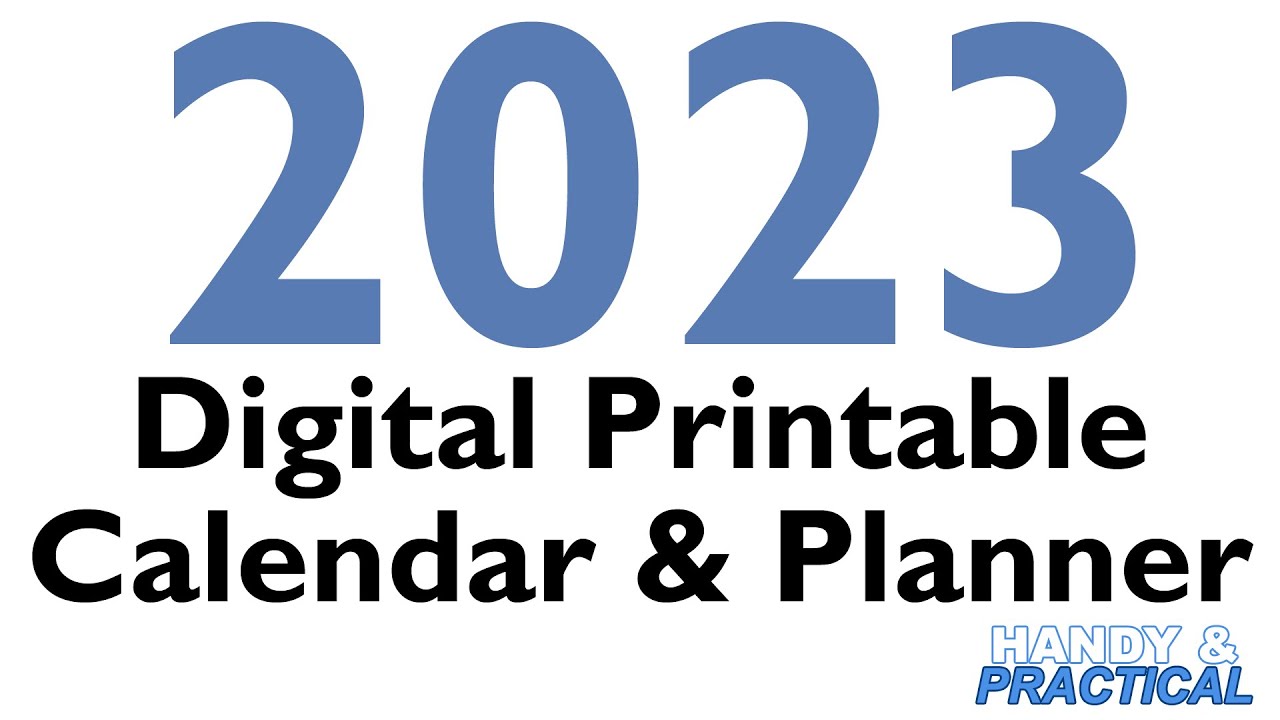 Digital Planner Printable Calendar 2023