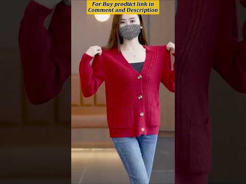 1pc Women'S Casual V-Neck Knit Cardigan| Spring/Fall Outerwear #short #ytshorts #fashion