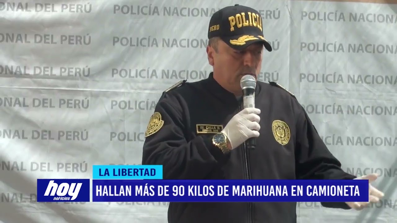 Hallan más de 90 kilos de marihuana en camioneta