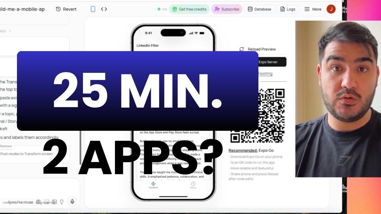 How to Build 2 AI Apps in 25 Minutes (No Coding) | LinkedIn AI Writer + Booking App