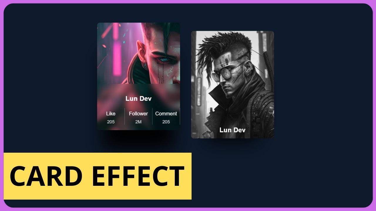 Animation Card Hover Effects | Html CSS Only