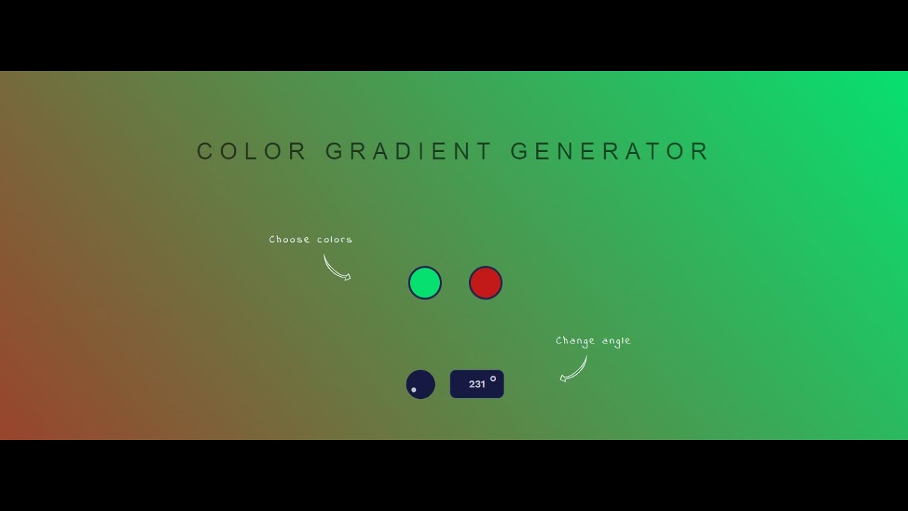 Simple Color Gradient Generator using JavaScript