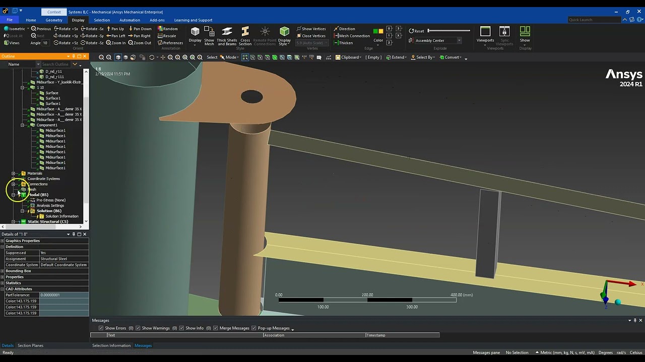 Crane - Nonlinear Buckling Analysis - Ansys Mechanical