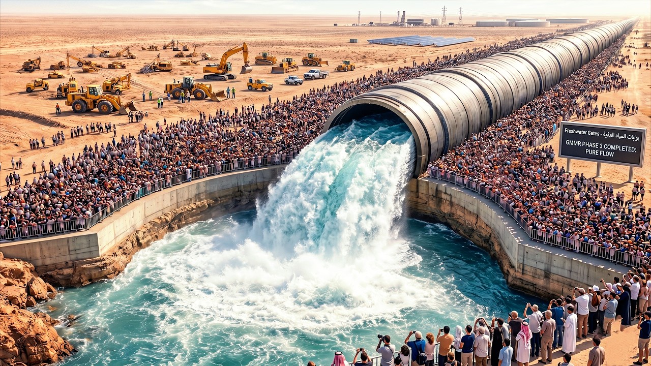 How Saudi Arabia Pumps Billions Liters Of Seawater Through Giant Pipelines Into Their Desert Nation