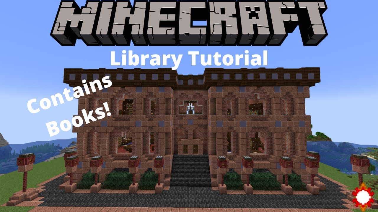 Minecraft How to Build a Library -Tutorial- - マイクラビルダーズ