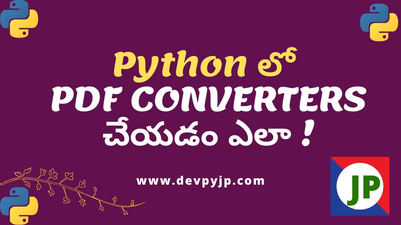 How to create pdf converter using python | python projects