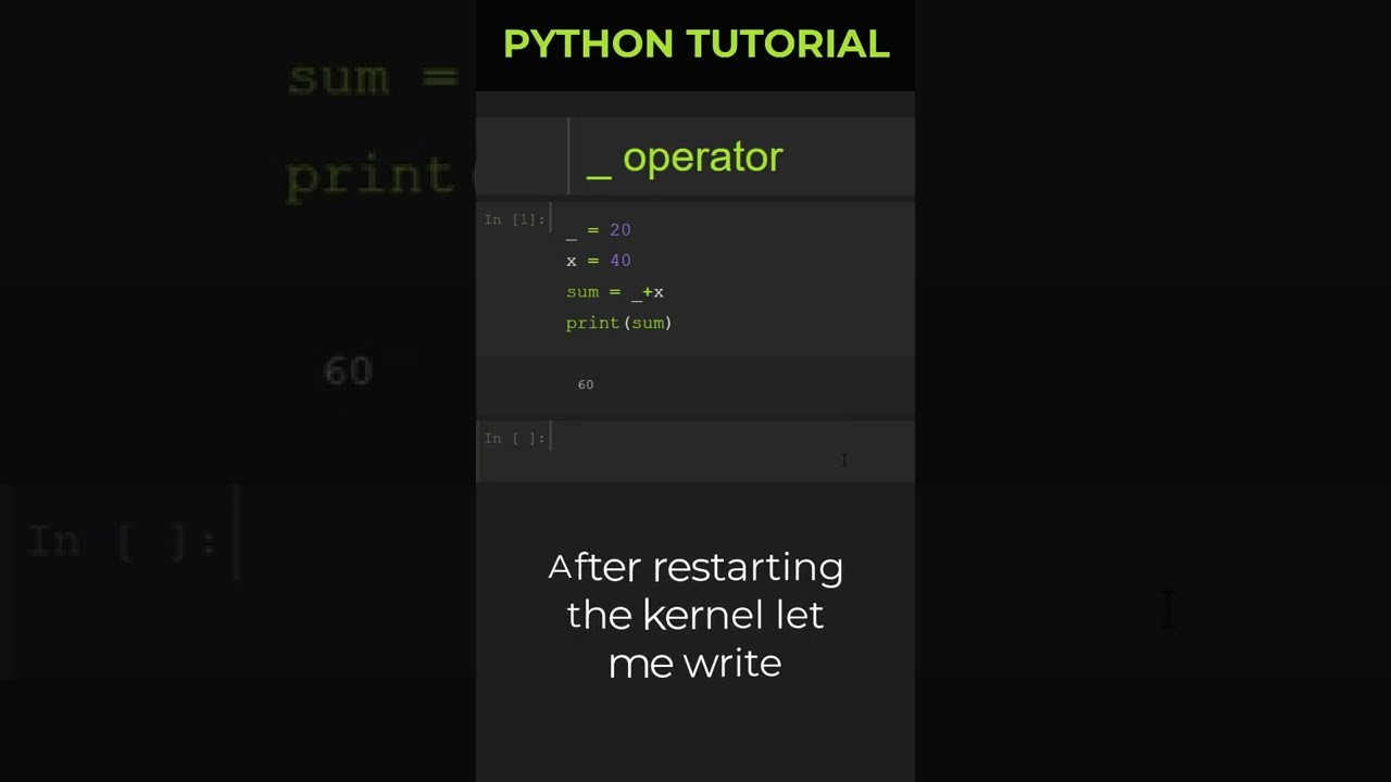 HOW TO USE _ (UNDERSCORE) OPERATOR | #Python Tutorial
