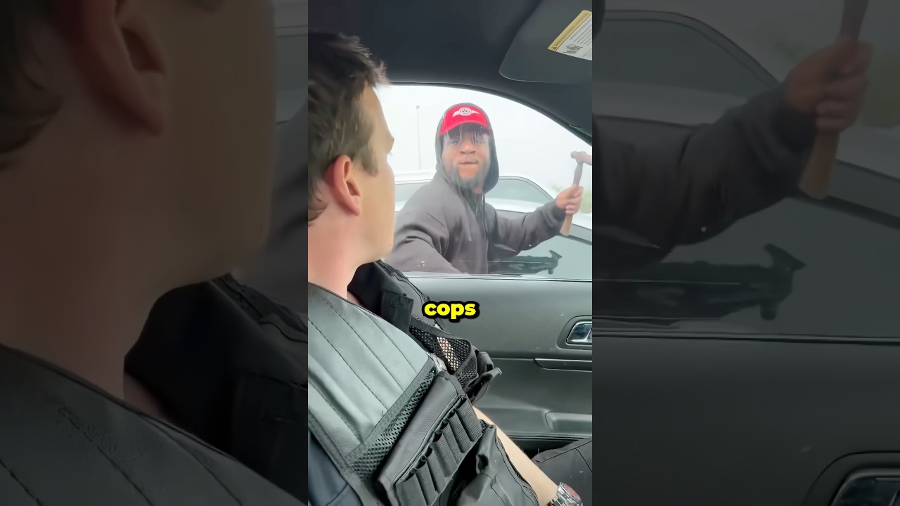 Guy tries to steal a police car
