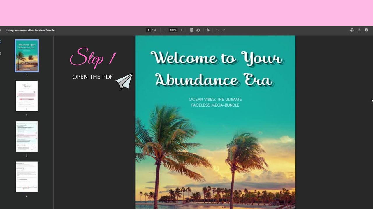 Tutorial How to Acess the faceless Instagram Ocean Bundle etsy product by NOTES