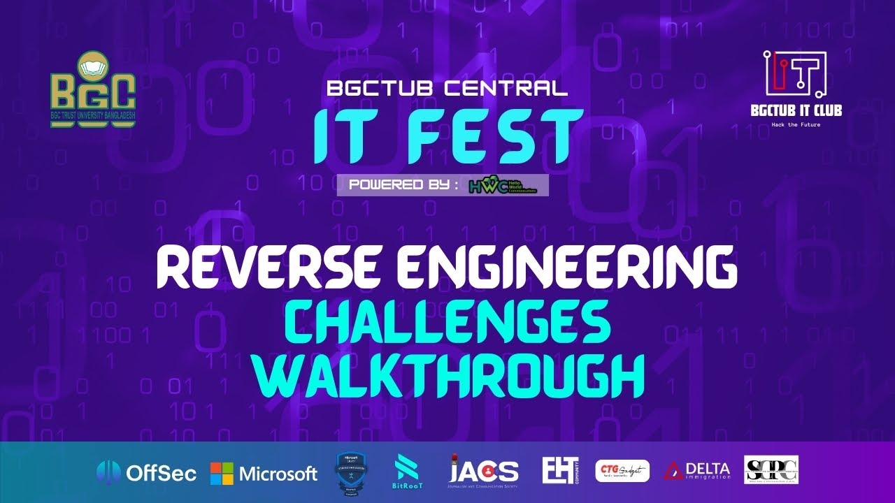 Reverse Engineering Challenges - BGCTUB Central IT Fest CTF | Walkthrough By h4x0r3rr0r