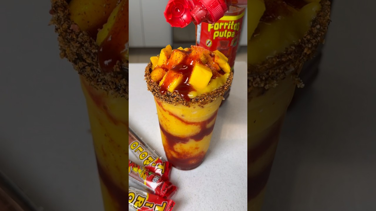 Mangonada con Chilito 🤍 #recetafacil #mangonada #mangos #chamoy