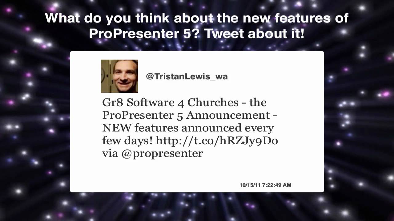 ProPresenter Twitter Feeds