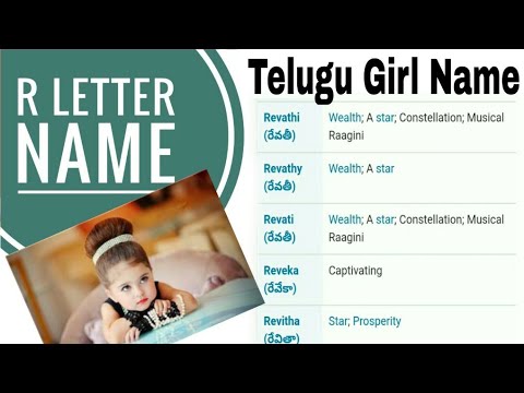 R Letter Telugu Girl Name | R అక్షరంతో అందమైన అమ్మాయి పేరు | Babies Name