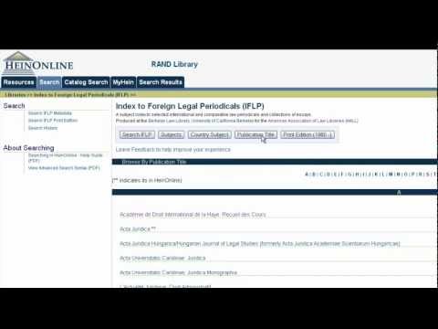 What does an IFLP index record look like in HeinOnline?