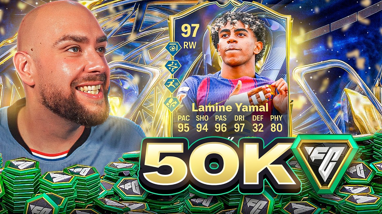 50K FC Points Decides My Team w/ 97 TEAM OF THE SEASON LAMINE YAMAL!