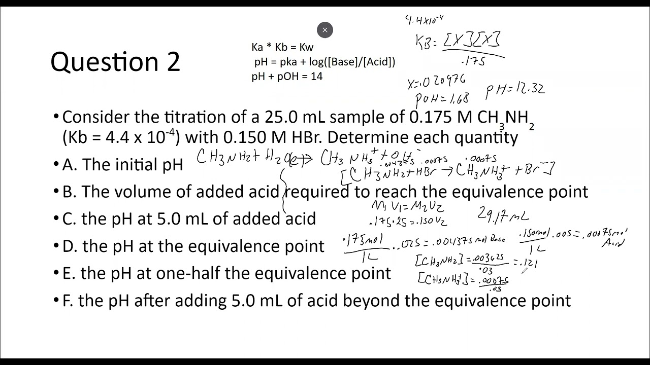 General Chemistry 2 Example Buffer Problems