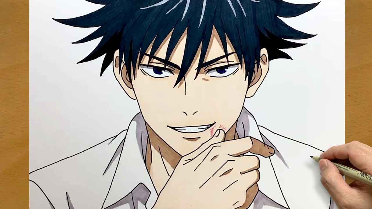 Drawing Megumi Fushiguro Step by Step | JJK Character Tutorial