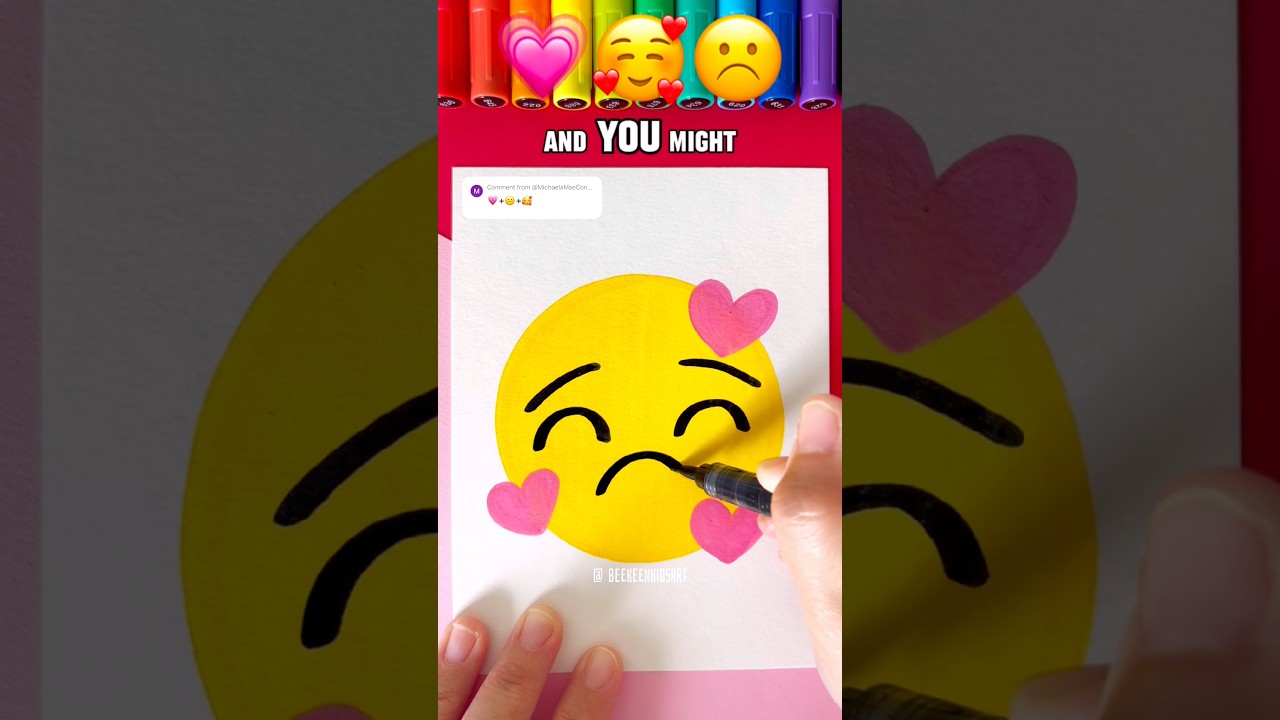 EMOJI MIX 💗🥰🙁 | WHAT NEXT? #shorts #shortvideo #emoji #art #drawing #viral #fyp #emojimix #funny