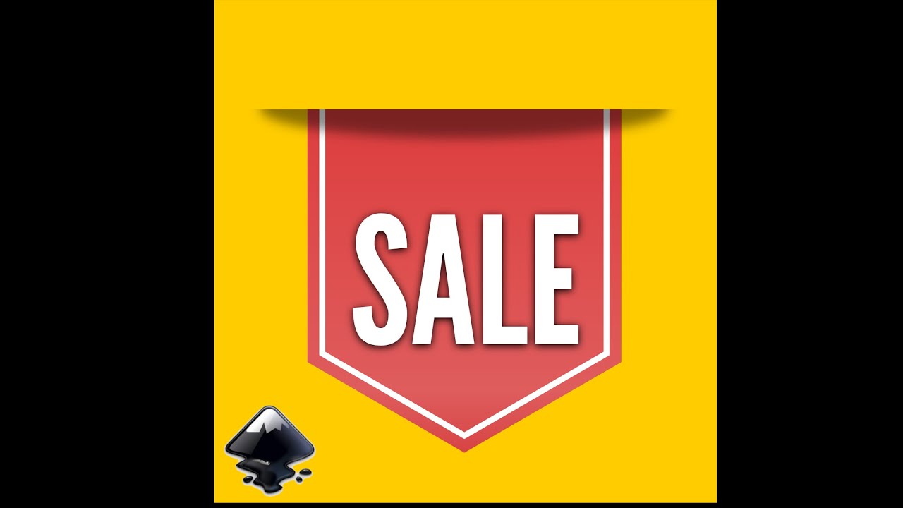 How to create a price tag vector using inkscape