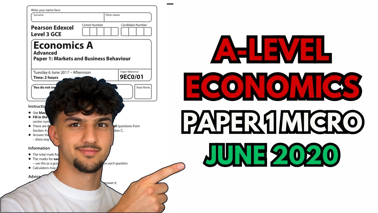 Edexcel A Level Economics Paper 1 (Micro) 2020 | Full Paper Walkthrough