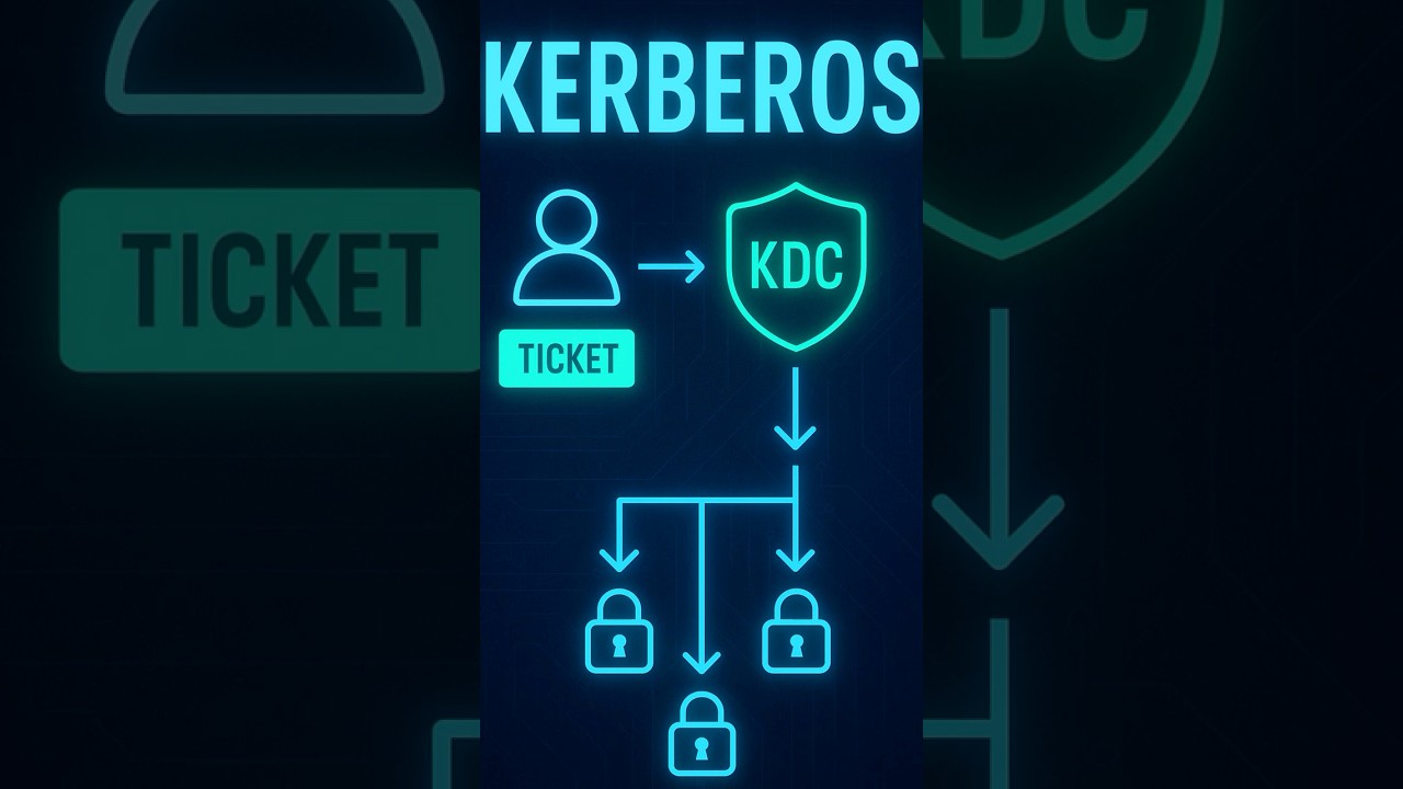 Kerberos Authentication Explained | How Login Tickets Work in Enterprise Security #CISSPFlashcards