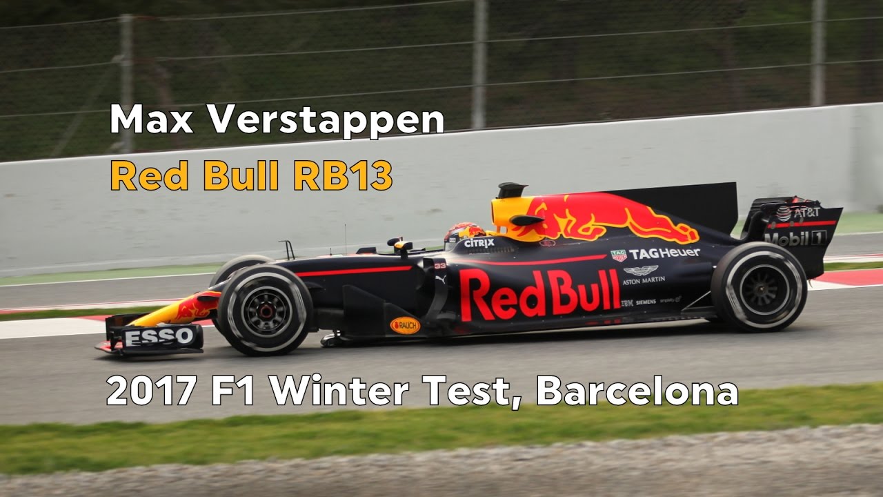 Max Verstappen, Red Bull RB13 - 2017 F1 pre-season test, Barcelona | FullHD 1080p video