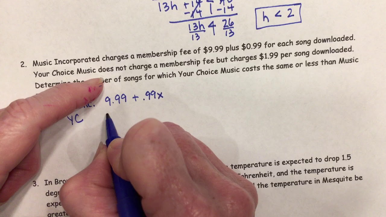 Multi Step Inequality Word Problems