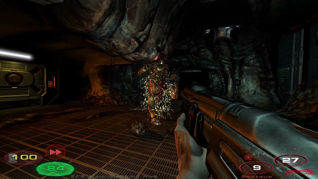 Doom 3 mod - UltraViolence - First Cyberdemon
