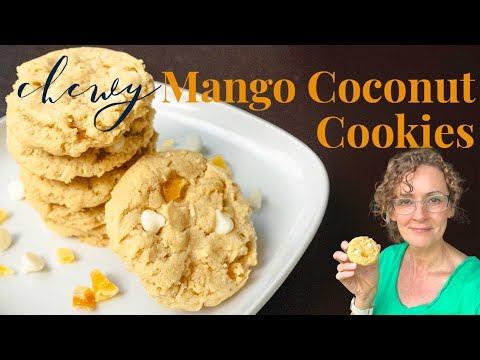 Chewy Mango Coconut Cookies Recipe | Tropical Treat with Frozen Mango!